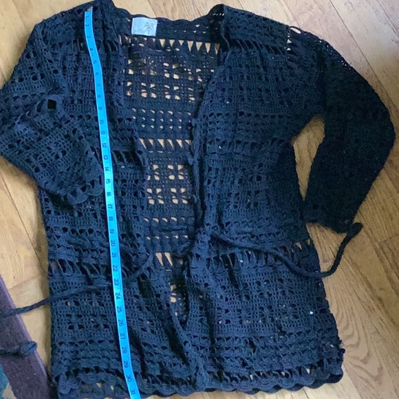 Gottex | Swim | Gottex Black Crocheted Beach Coverup Vintage Distressed ...